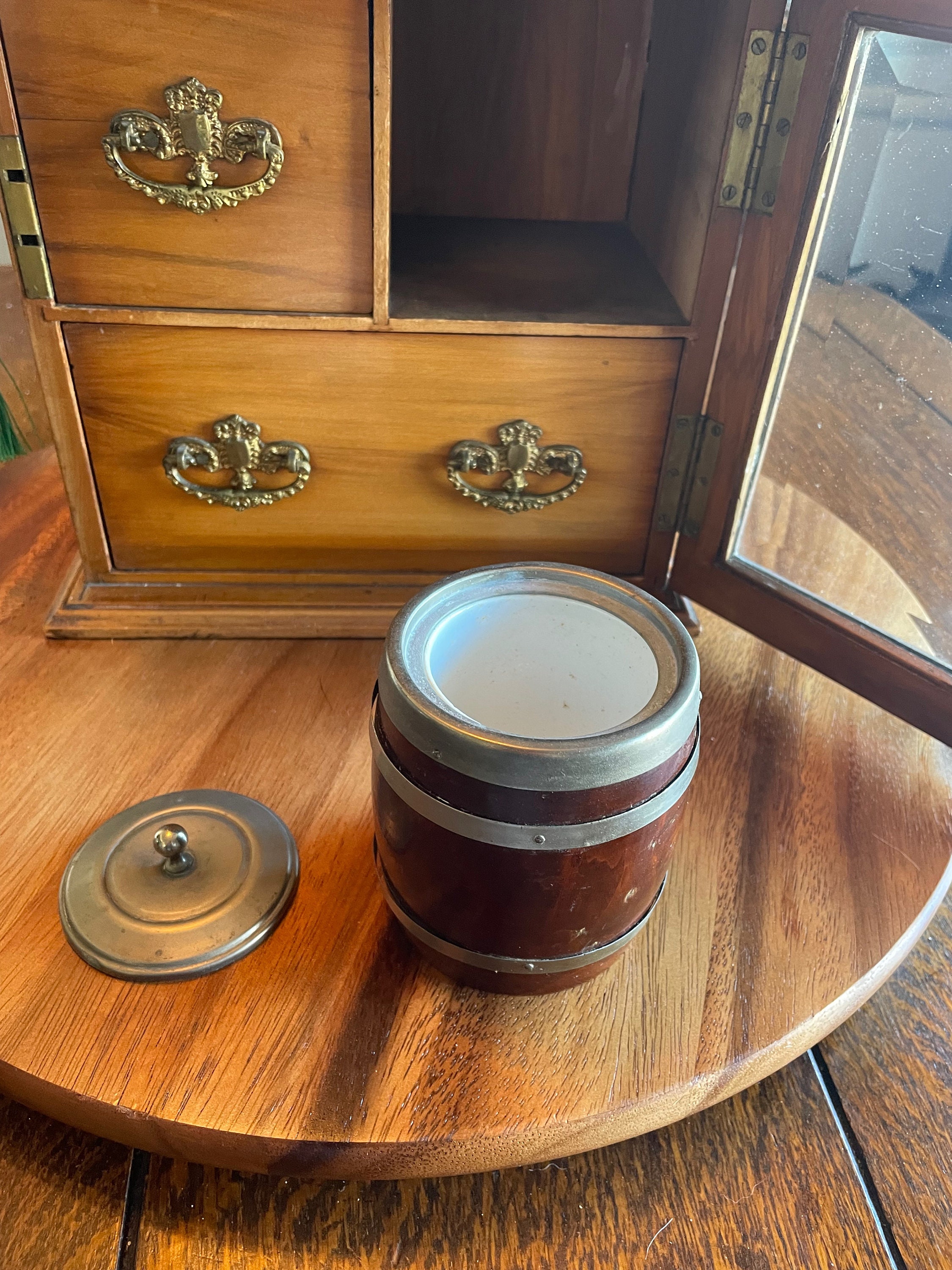 Antique Wood Edwardian Tobacco Pipe Smoking Cabinet C. 1910 - Etsy