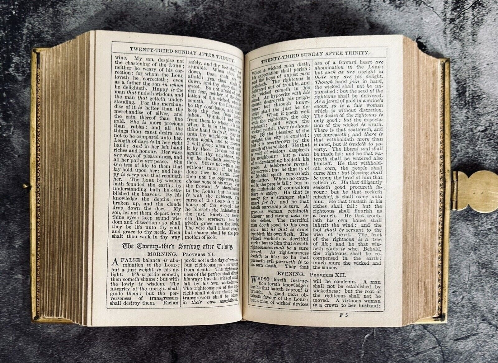 Antique 1861 Old Bible & Prayer Book Fine Embossed Leather Eyre ...