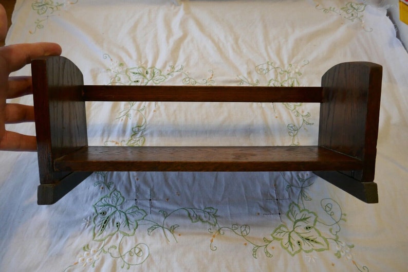 Small Book Stand in Solid Oak in a Dark Oak Color Desktop Window Cill ...