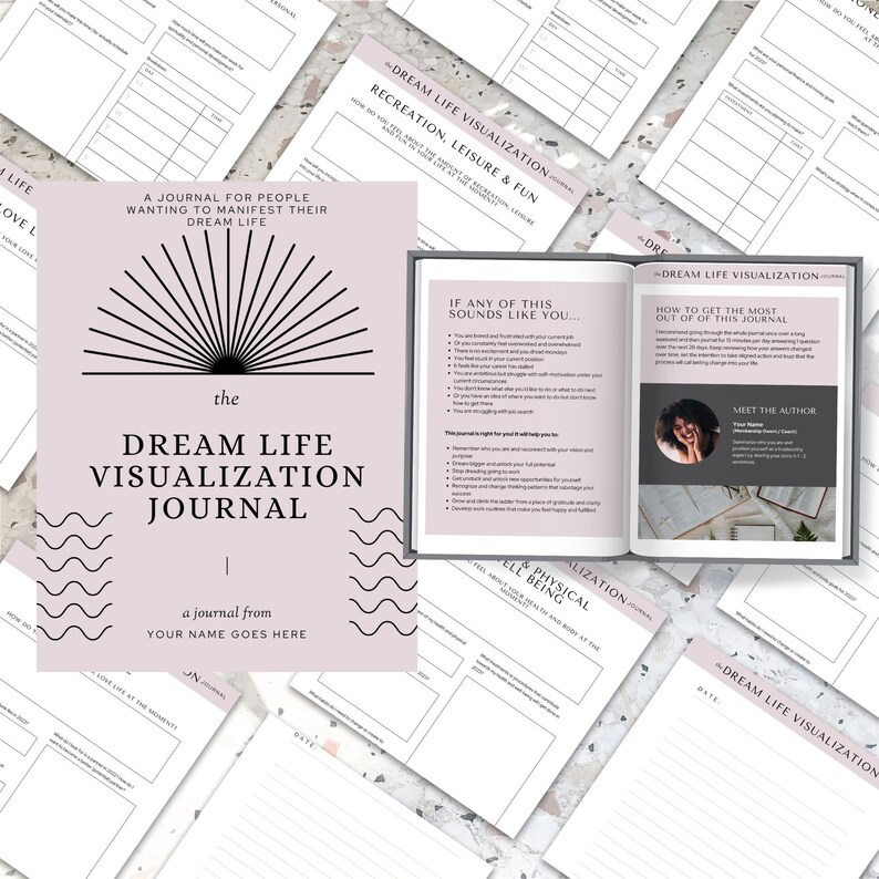 Life Visualization Workbook | 2023 Goal Setting Guided Process | Journal Prompts | Dream Life ...
