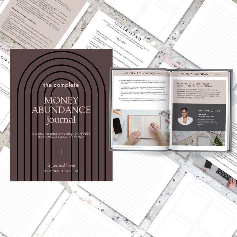 The Money Mindset Journal Printable, Financial Abundance, Money ...