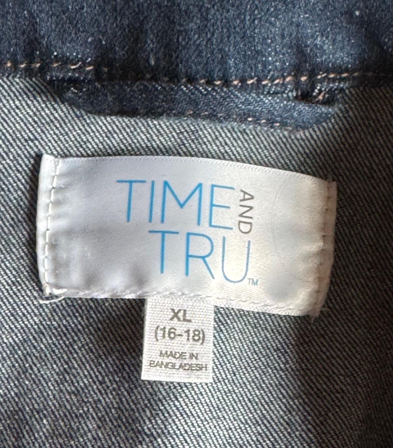 Time and Tru Upcycled Denim Jacket – Size Large - Etsy Canada