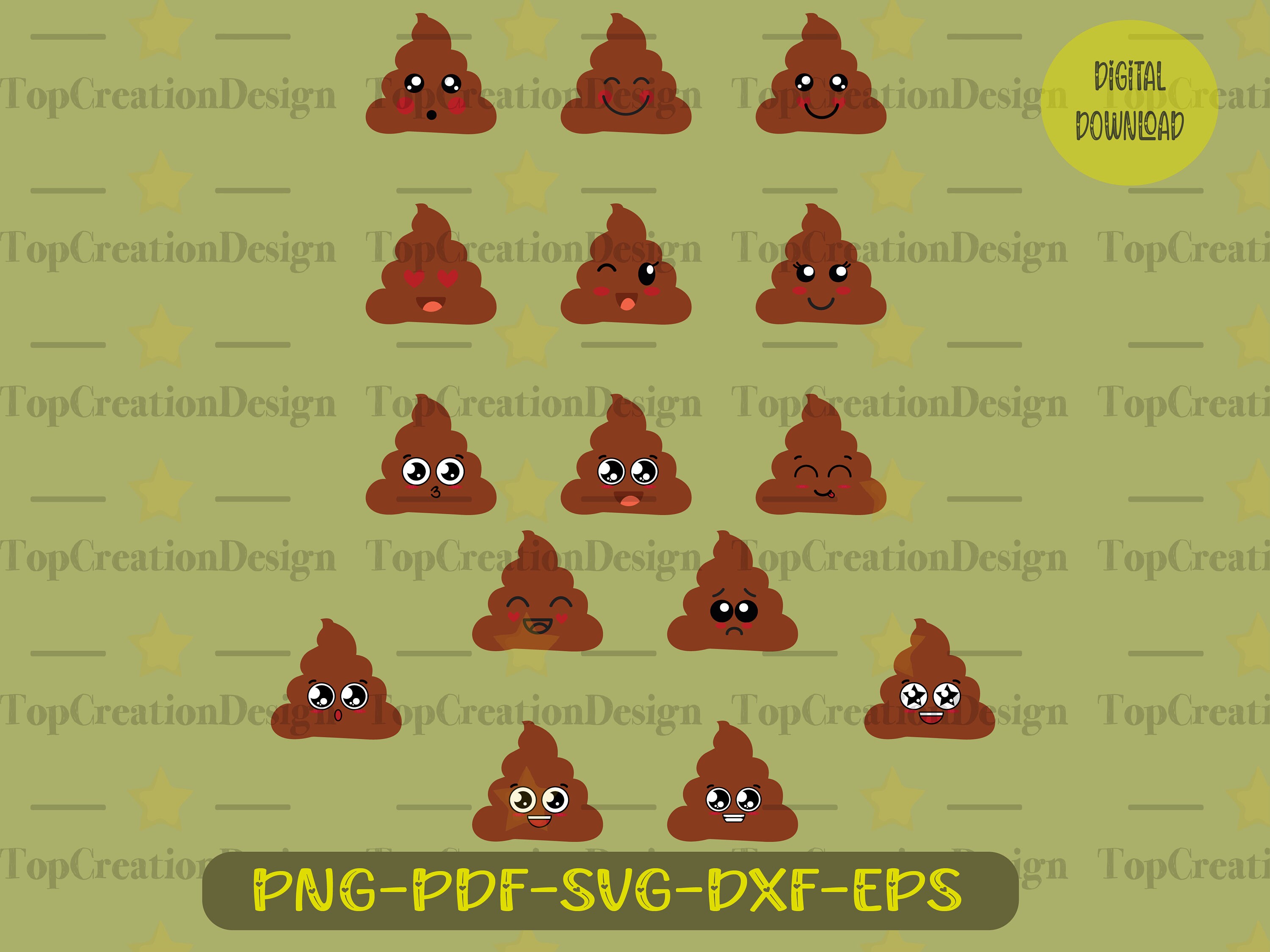 Poop Emoji SVG Bundle Poop SVG Bundle Poop Cut File Poop - Etsy Singapore