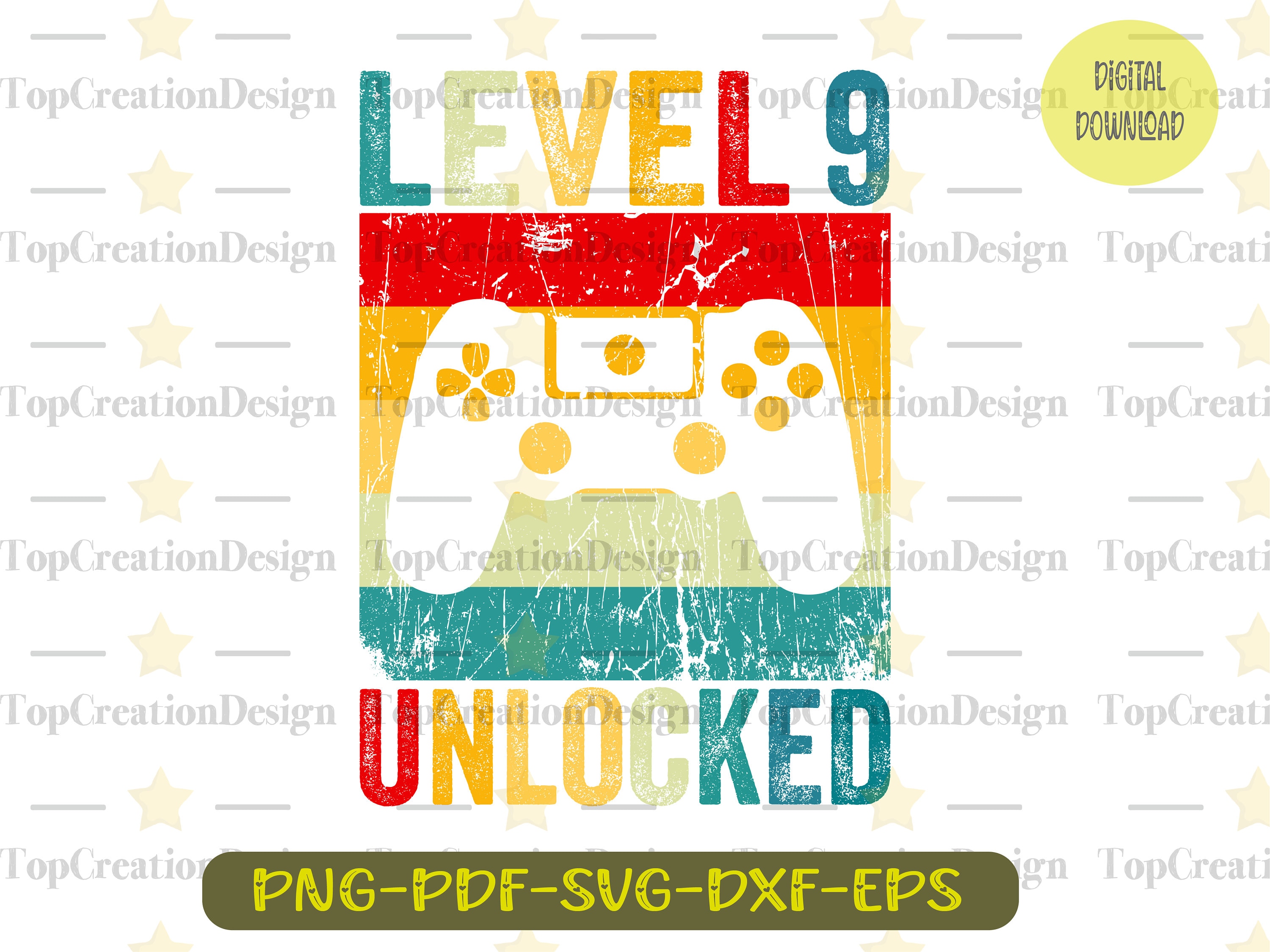 Level 9 Unlocked Svg 9th SVG Video Game Birthday Svg Video - Etsy