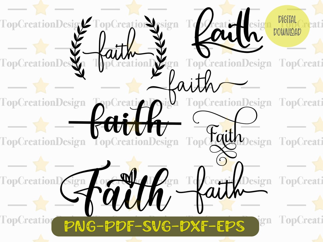 Faith Svg Bundle Faith Cross Svg Christian Gift Faith Gift - Etsy