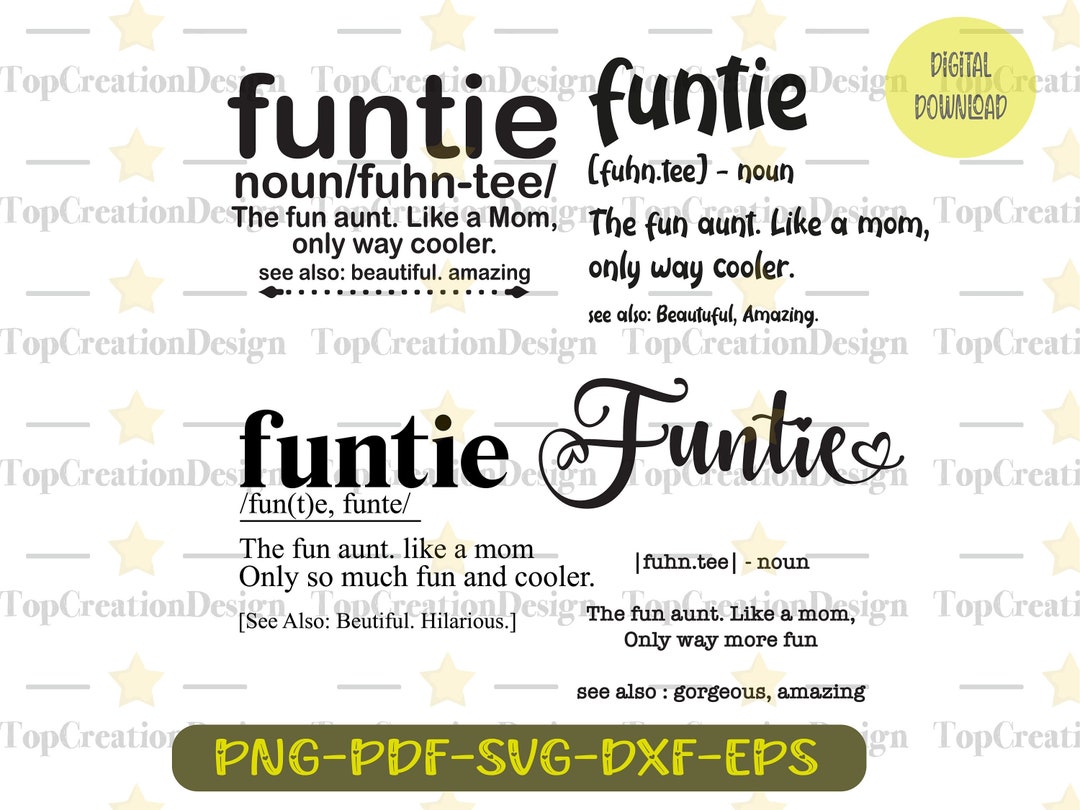 Funtie SVG, Funtie Definition SVG, Funny Aunt Svg, Fun Aunt Svg,cool ...
