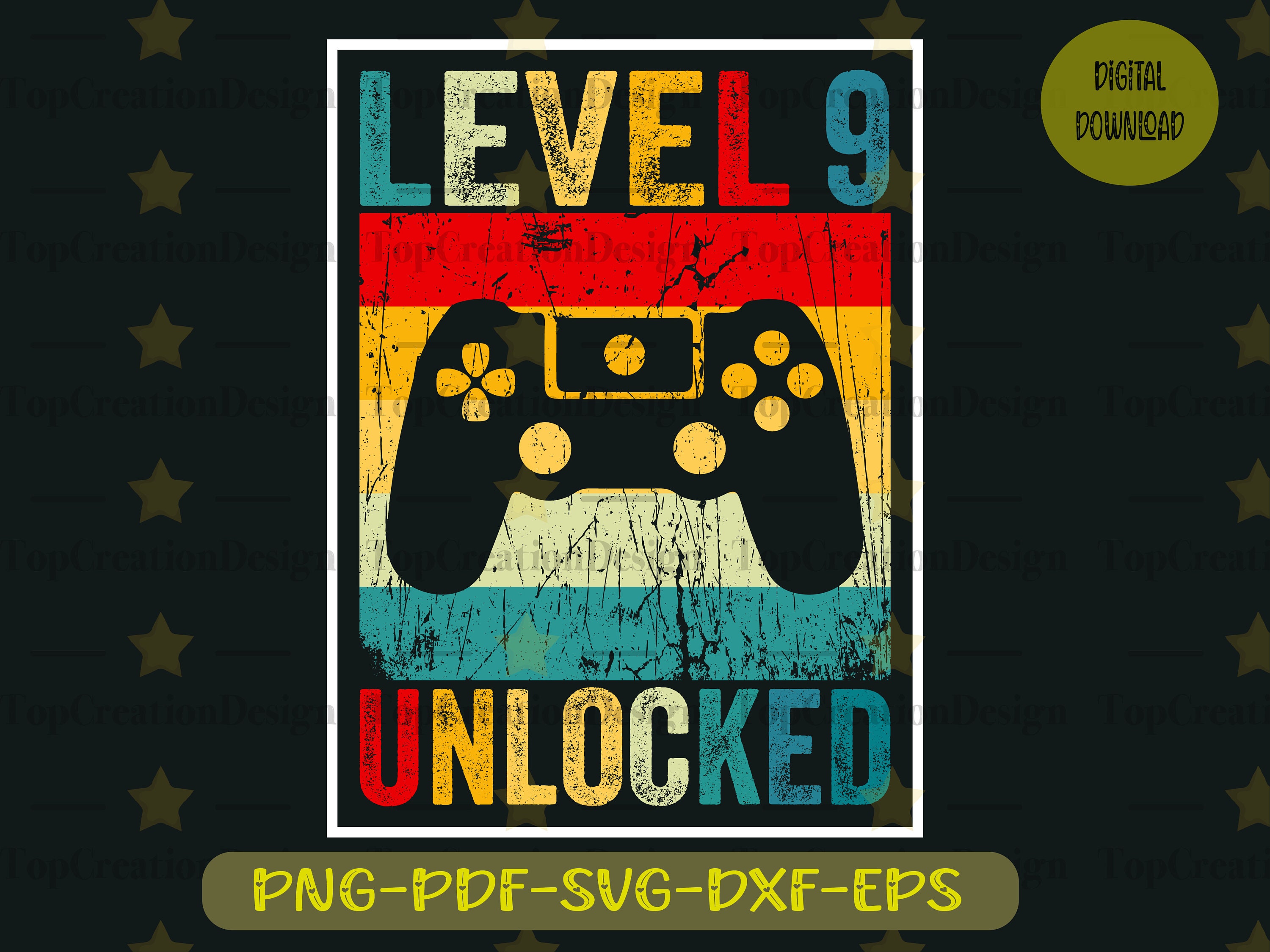 Level 9 Unlocked Svg 9th SVG Video Game Birthday Svg Video - Etsy