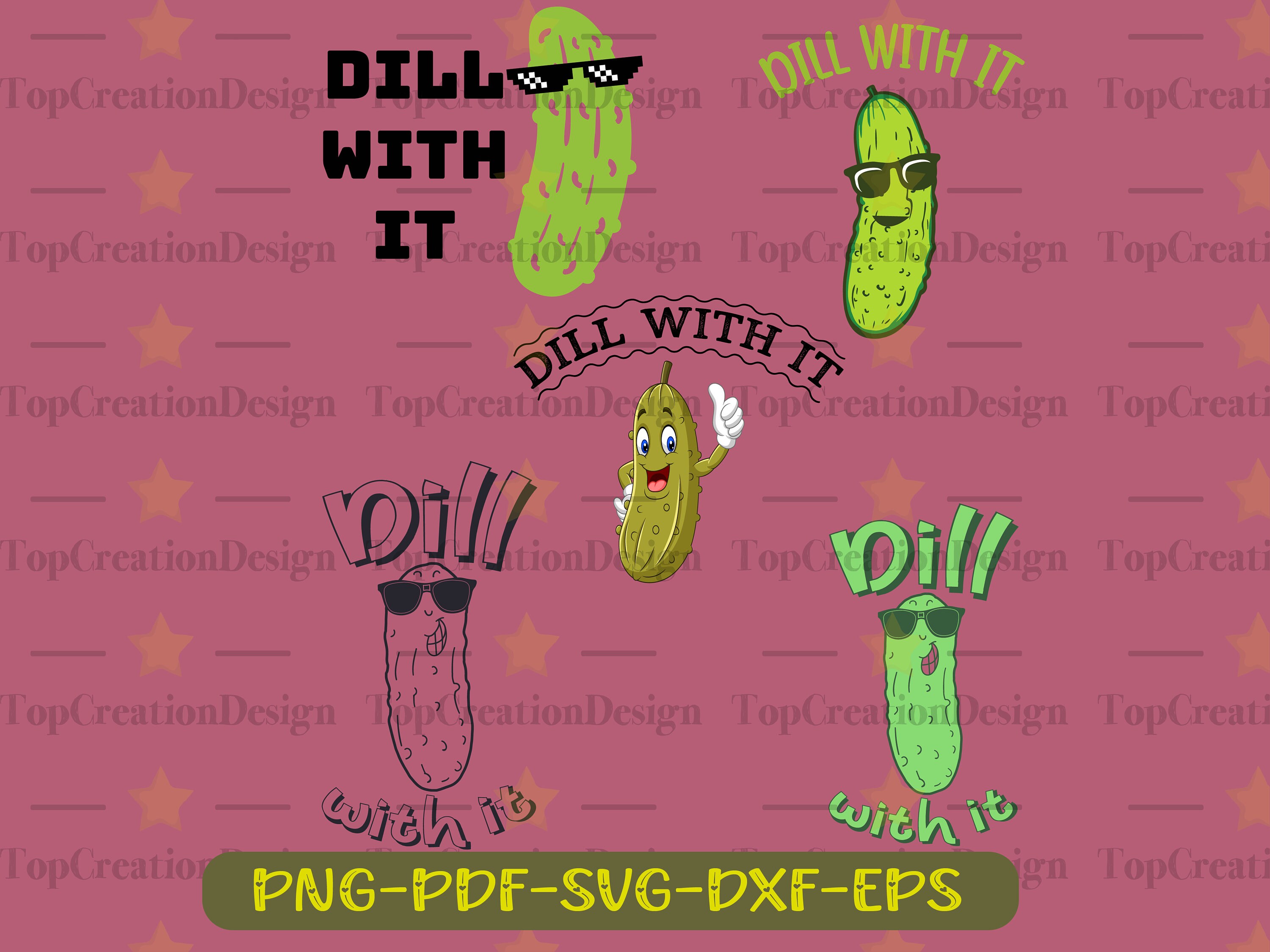 Dill With It Svg Bundle Pickle Svg Pickle Png Pickles Svg - Etsy Australia