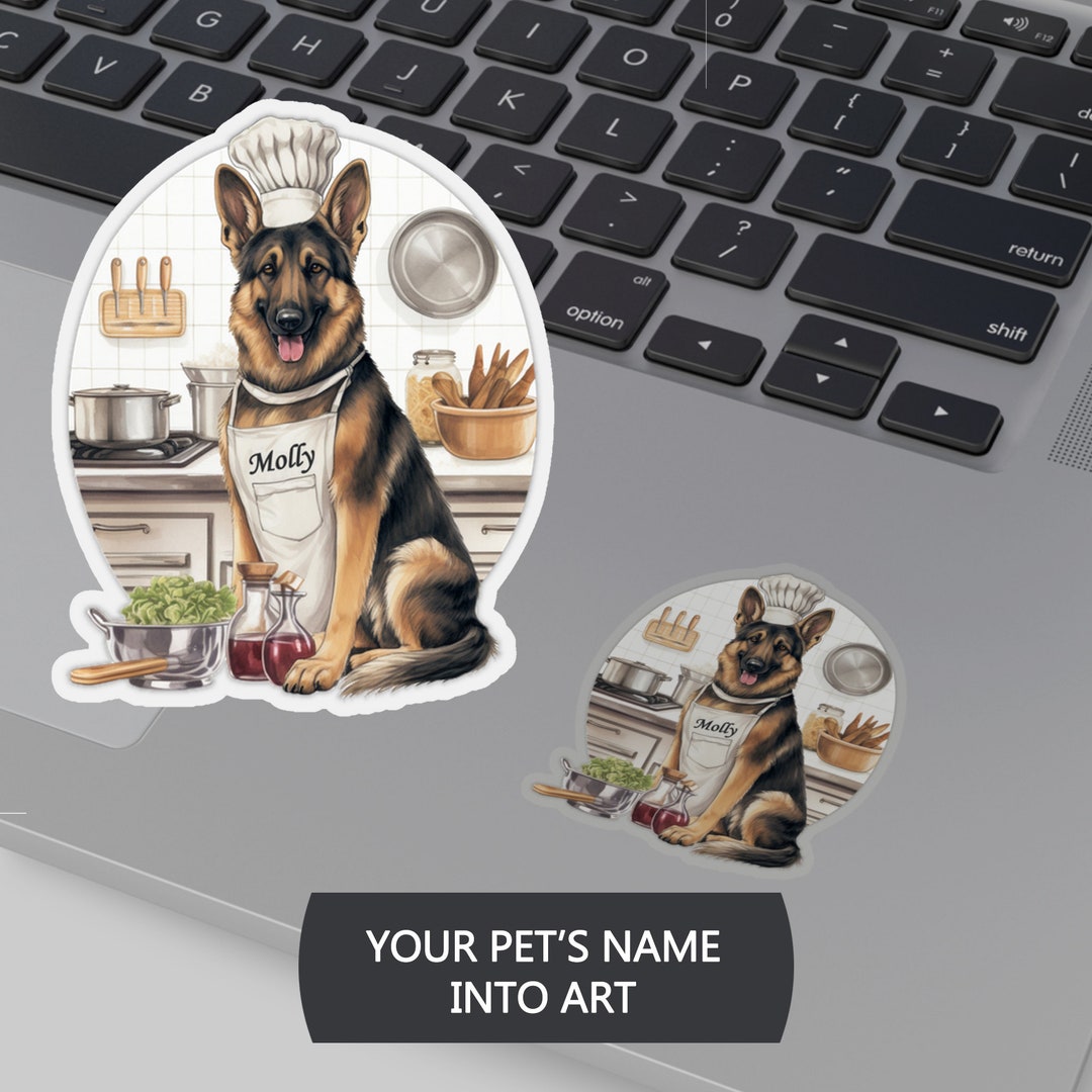 Custom German Shepherd Name Sticker, Custom Dog Name, German Shepherd ...