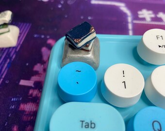 Book Stack Keycap - 3D Printed Resin Artisan Cherry MX XDA Keyboard ...