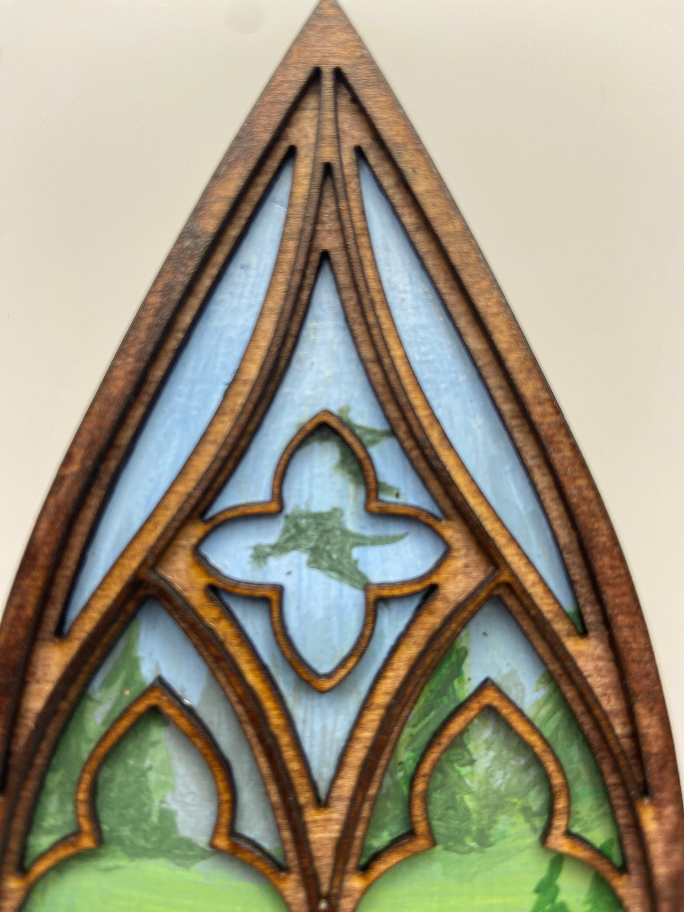 Hand Painted Scene Gothic Cathedral Window Miniature - Etsy