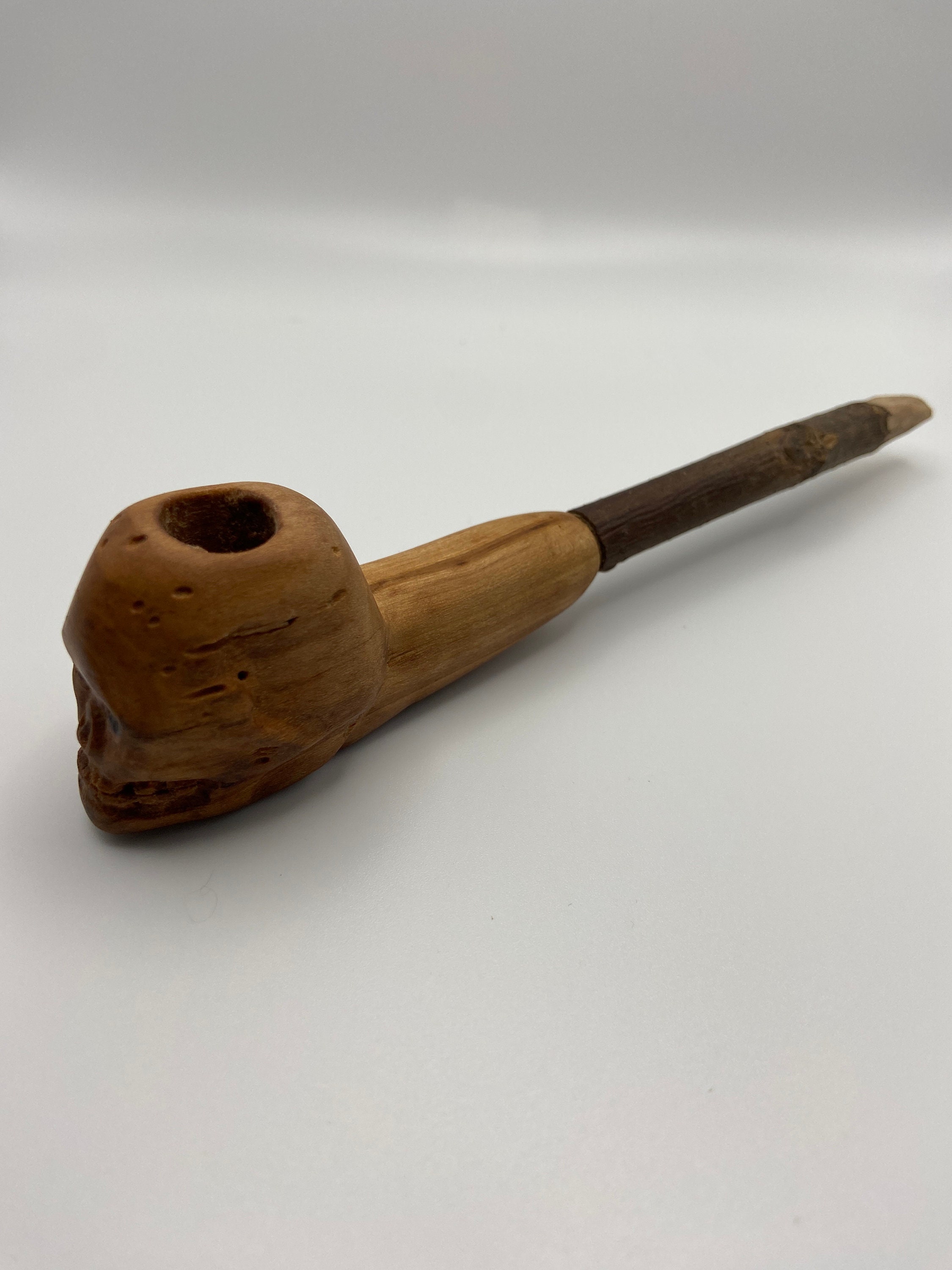 Hand Carved Cherrywood Skill Pipe Wood Carved Smoking Pipe Tobacco ...