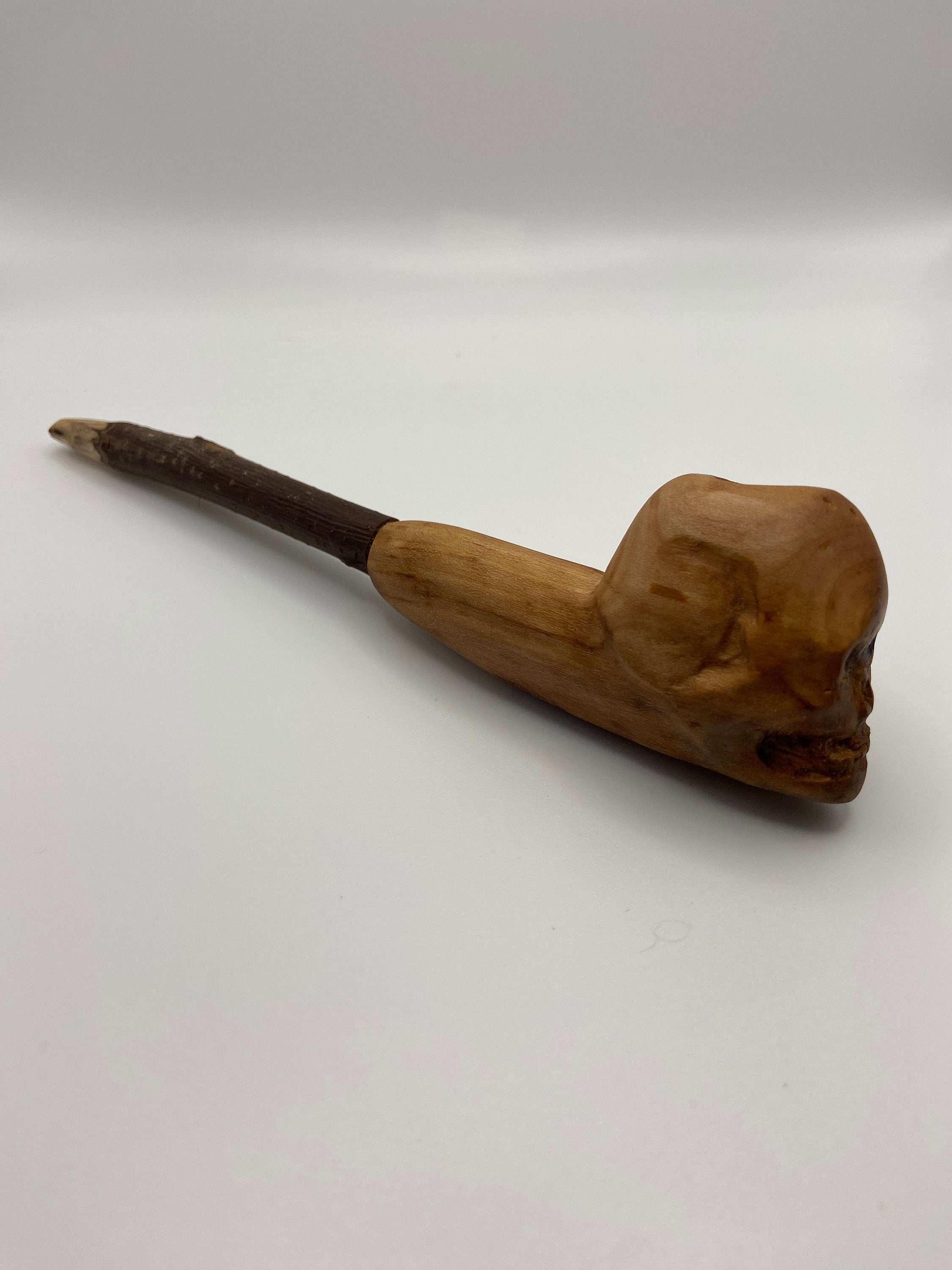 Hand Carved Cherrywood Skill Pipe Wood Carved Smoking Pipe Tobacco ...