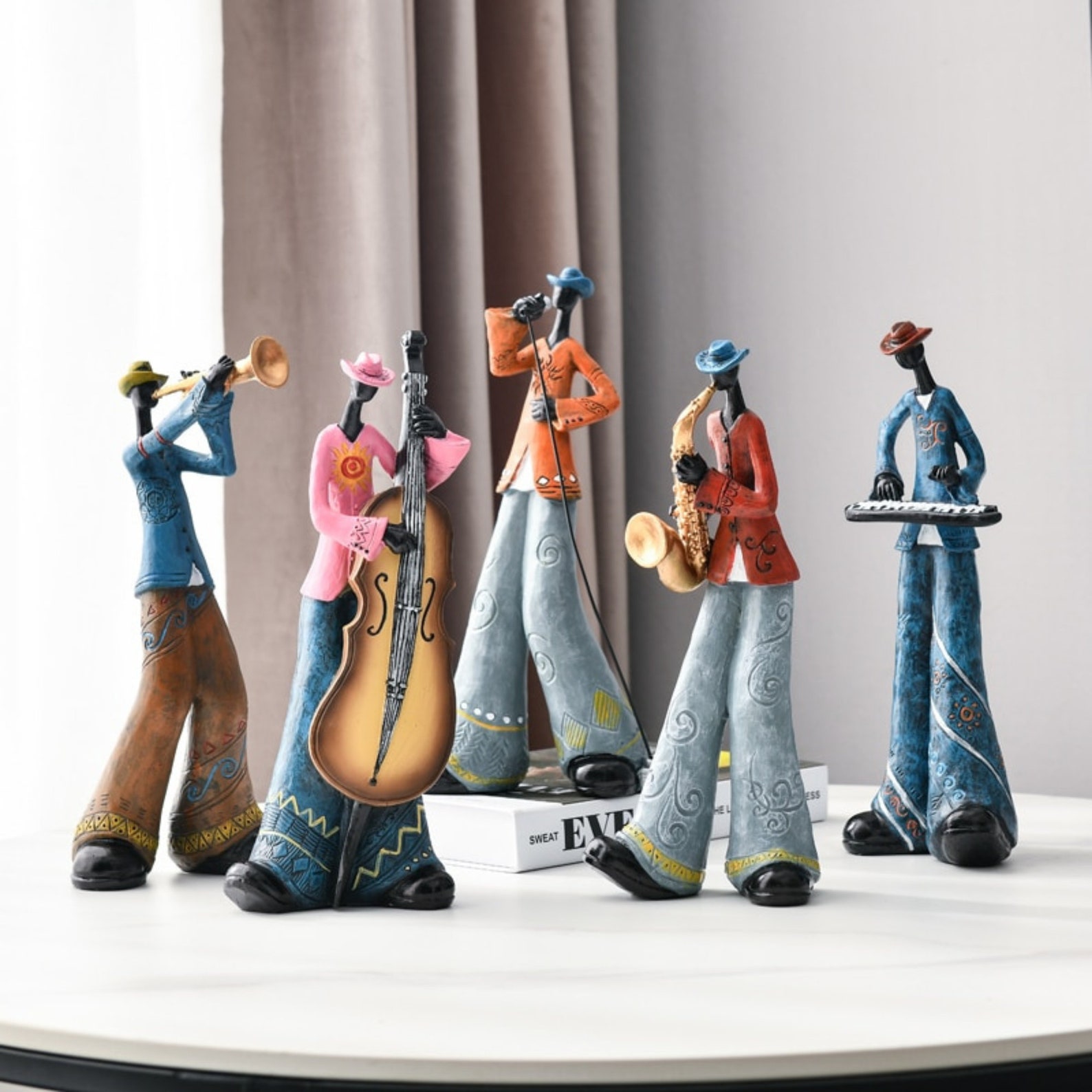 28cm Rock Band Singer Resin Figurine Retro Musical Instrument - Etsy