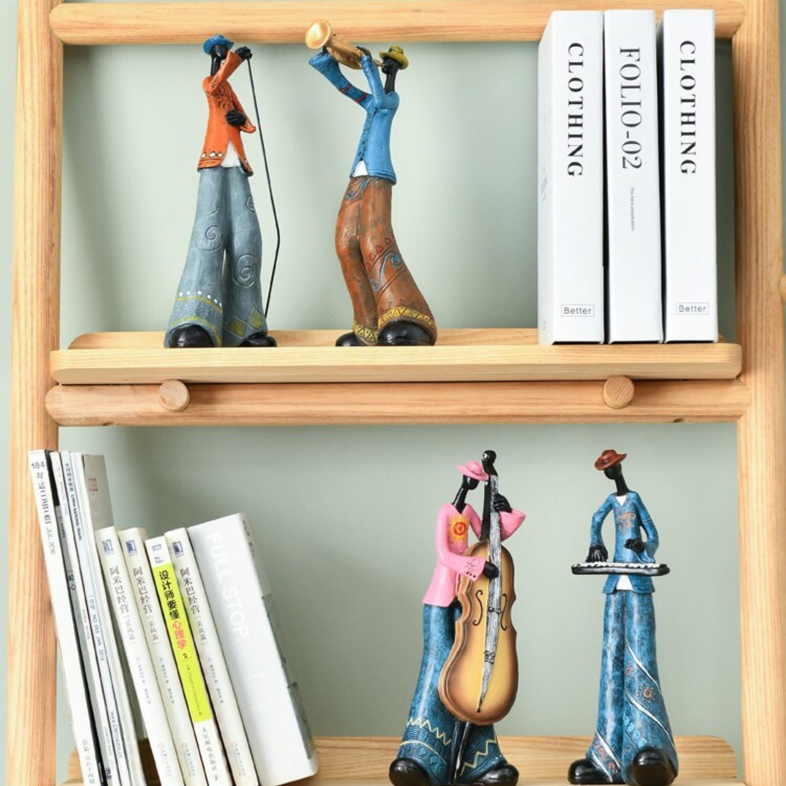 28cm Rock Band Singer Resin Figurine Retro Musical Instrument - Etsy