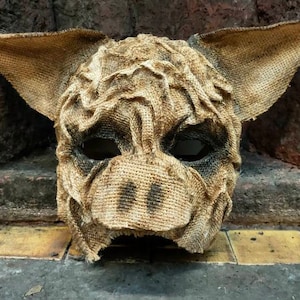 Creepy Scary Cult Occult Burlap Pig Mask - Adult Halloween, Wicker Man ...