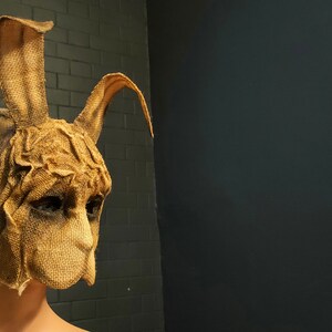 Creepy Scary Cult Hessian Burlap Rabbit Mask - Adult Halloween, Wicker ...