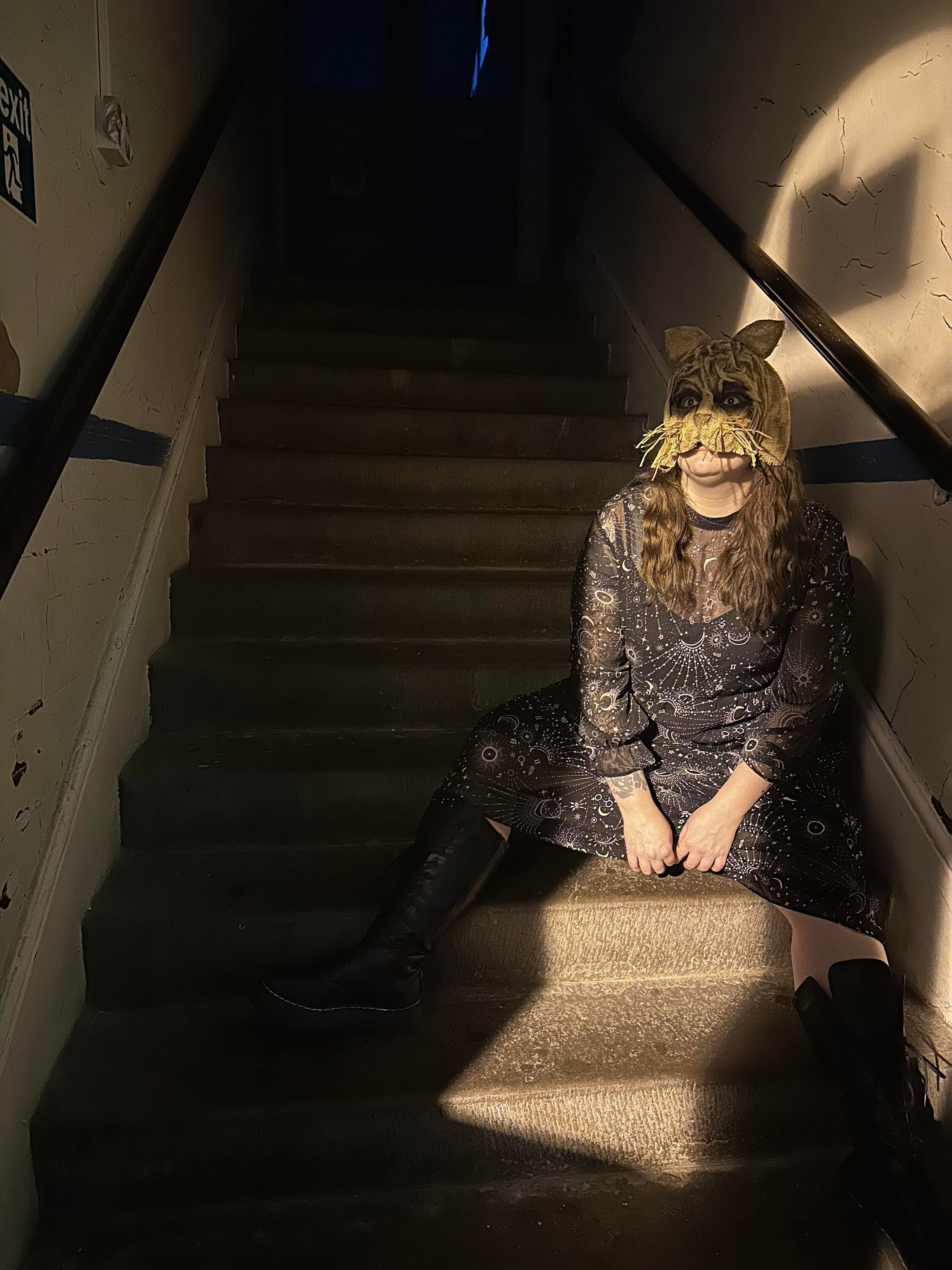 Creepy Scary Cult Occult Burlap Cat Mask - Adult Halloween, Wicker Man ...