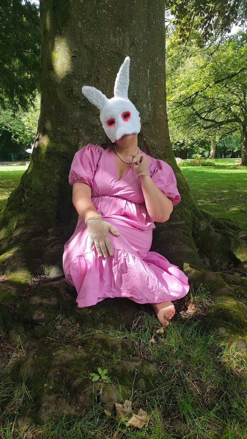 Creepy Horror Occult Faux Fur Rabbit Mask Adult Halloween, Wicker Man ...