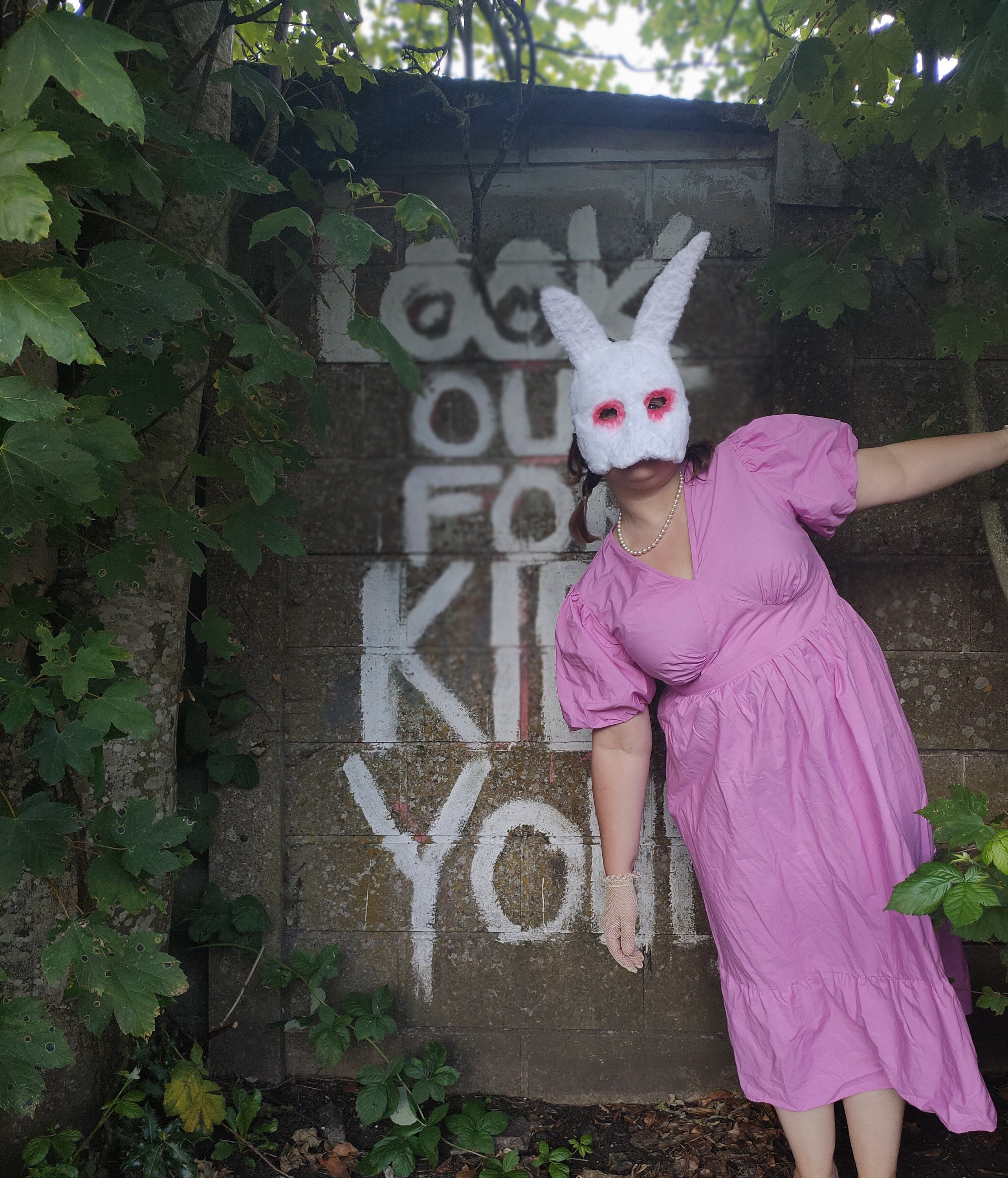 Creepy Horror Occult Faux Fur Rabbit Mask Adult Halloween, Wicker Man ...