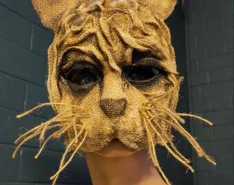 Creepy Scary Cult Hessian Burlap Crow Mask - Adult Halloween, Wicker ...