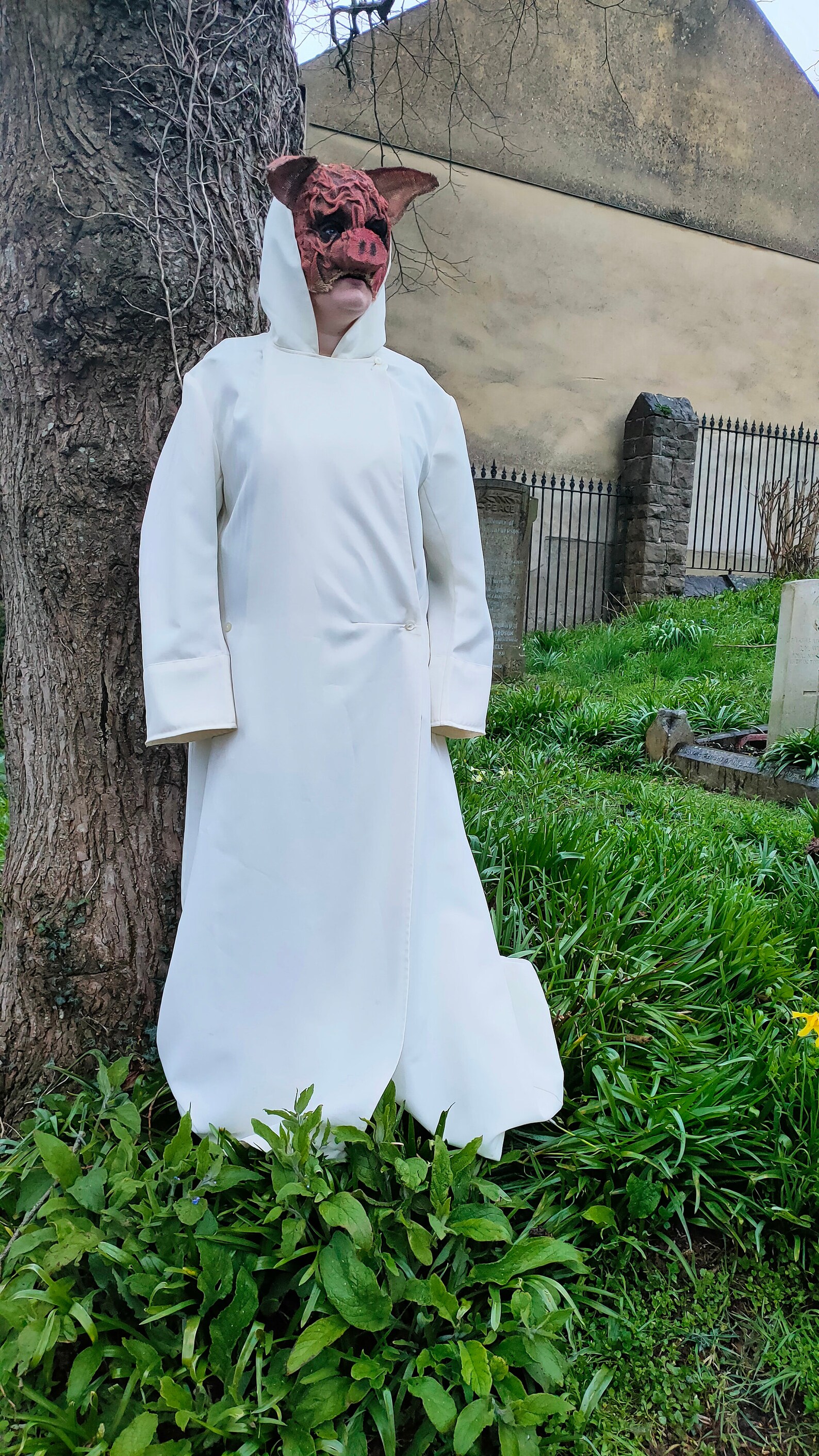 Creepy Eerie Horror Occult Burlap Pig Mask - Adult Halloween, Wicker ...