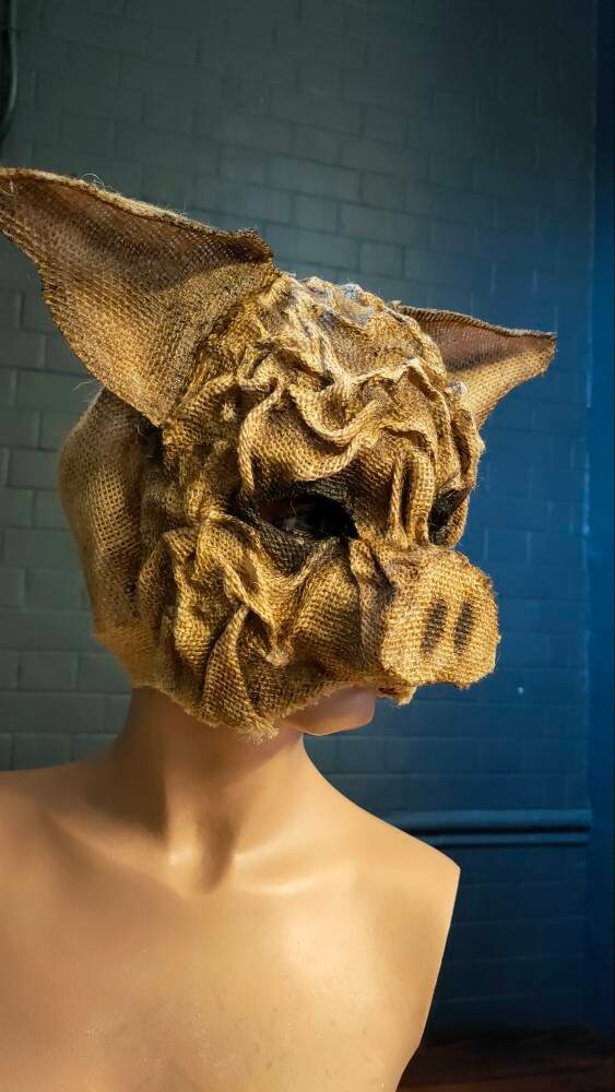 Creepy Scary Cult Occult Burlap Pig Mask - Adult Halloween, Wicker Man ...