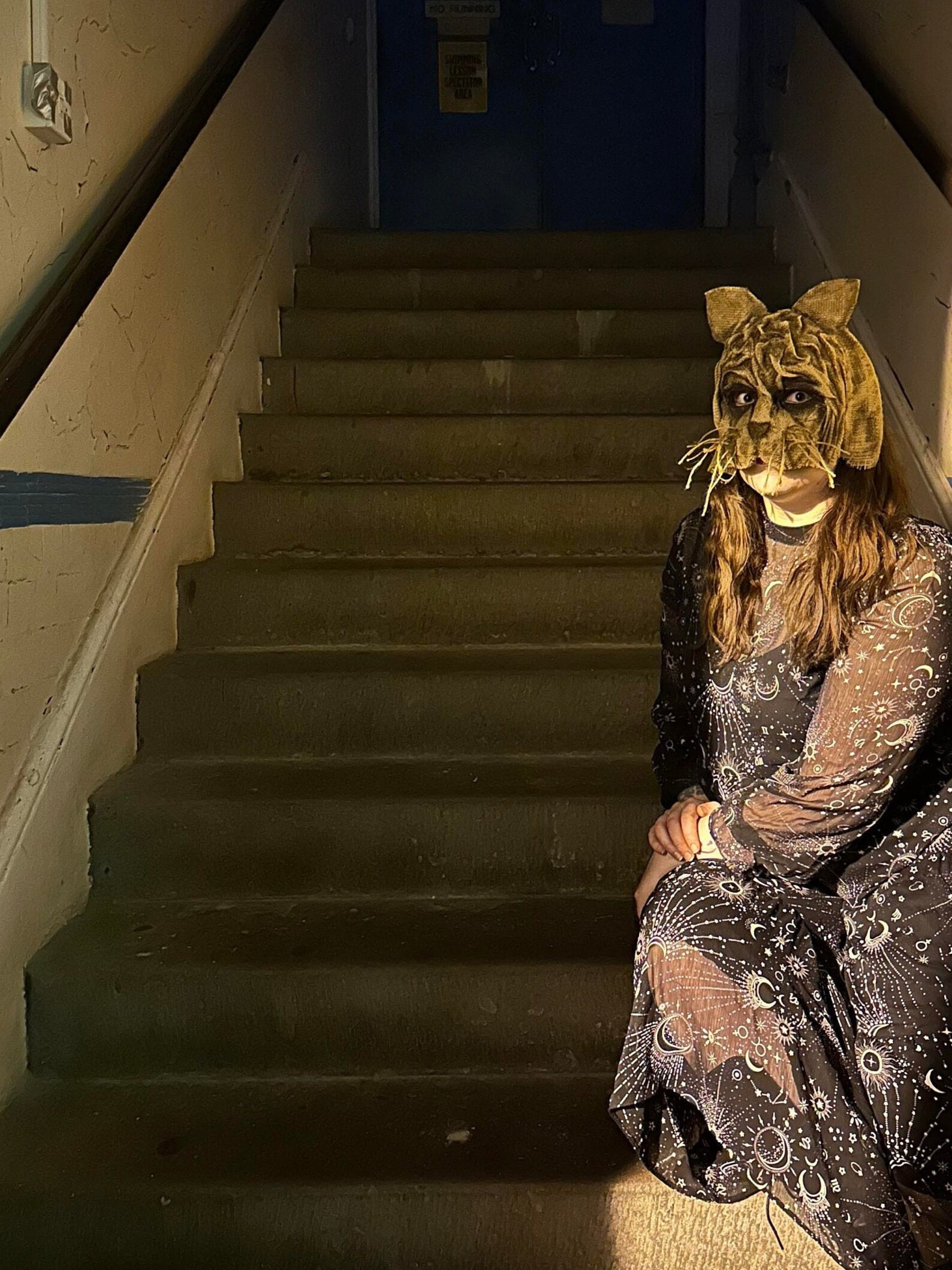 Creepy Scary Cult Occult Burlap Cat Mask - Adult Halloween, Wicker Man ...