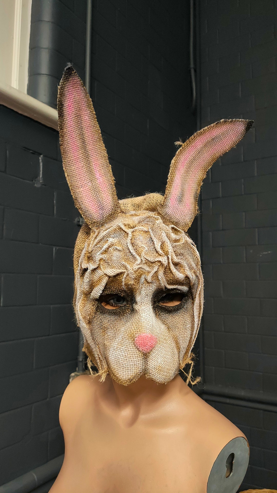 Creepy Horror Occult Hessian Burlap Rabbit Mask - Adult Halloween ...