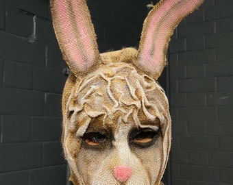 Creepy Scary Cult Occult Burlap Cat Mask - Adult Halloween, Wicker Man ...