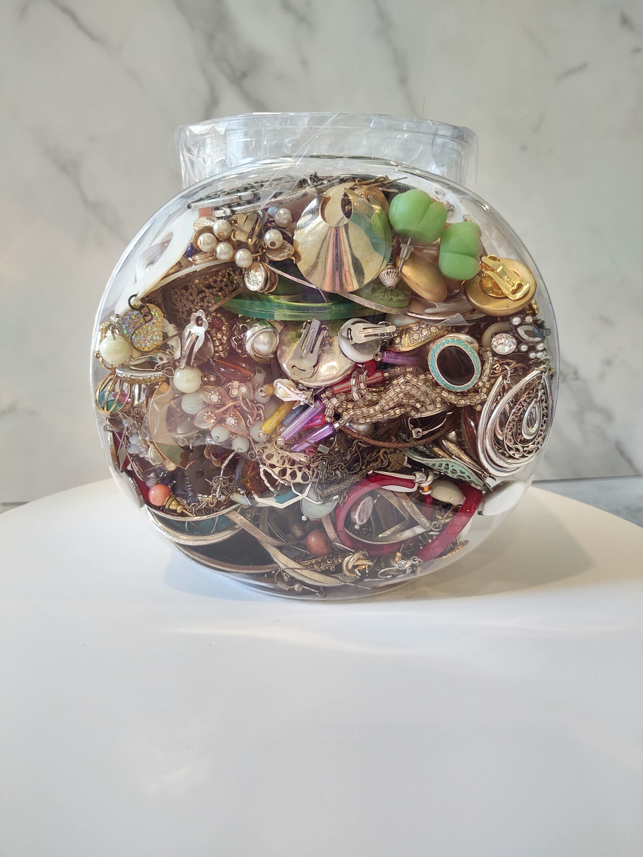 All EARRINGS Craft Jewelry Jar Vintage to Now Reuse Repurpose Grab Bag ...