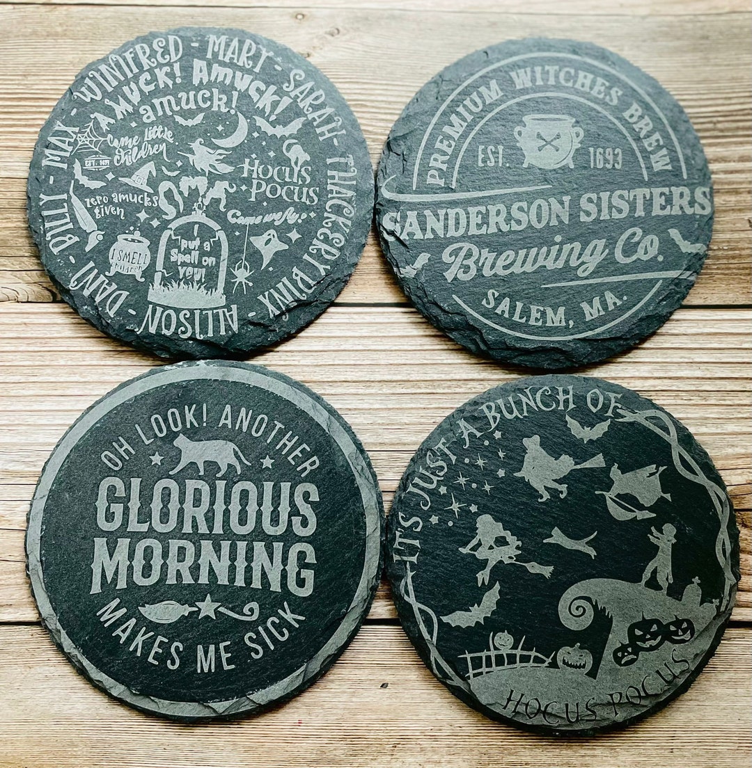 Hocus Pocus Slate Coasters Set of Four(4) - Etsy