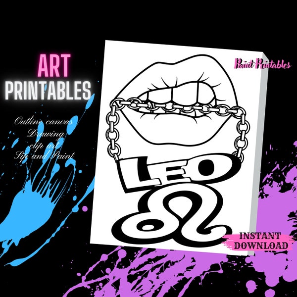 Leo Outline Svg - Etsy