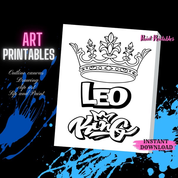 Leo Outline Svg - Etsy