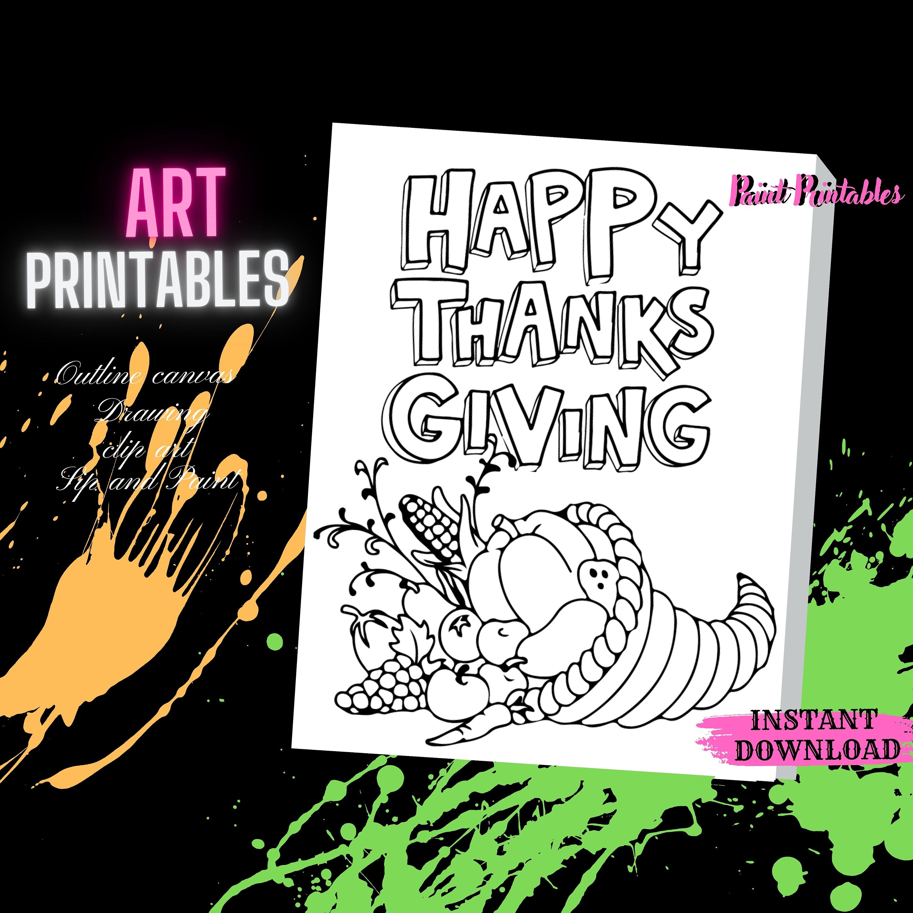 Happy Thanksgiving Outline