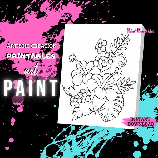 Pre Drawn Canvas - Etsy