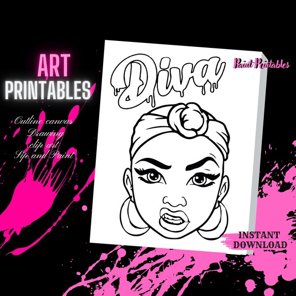 Diva Party Printable - Etsy