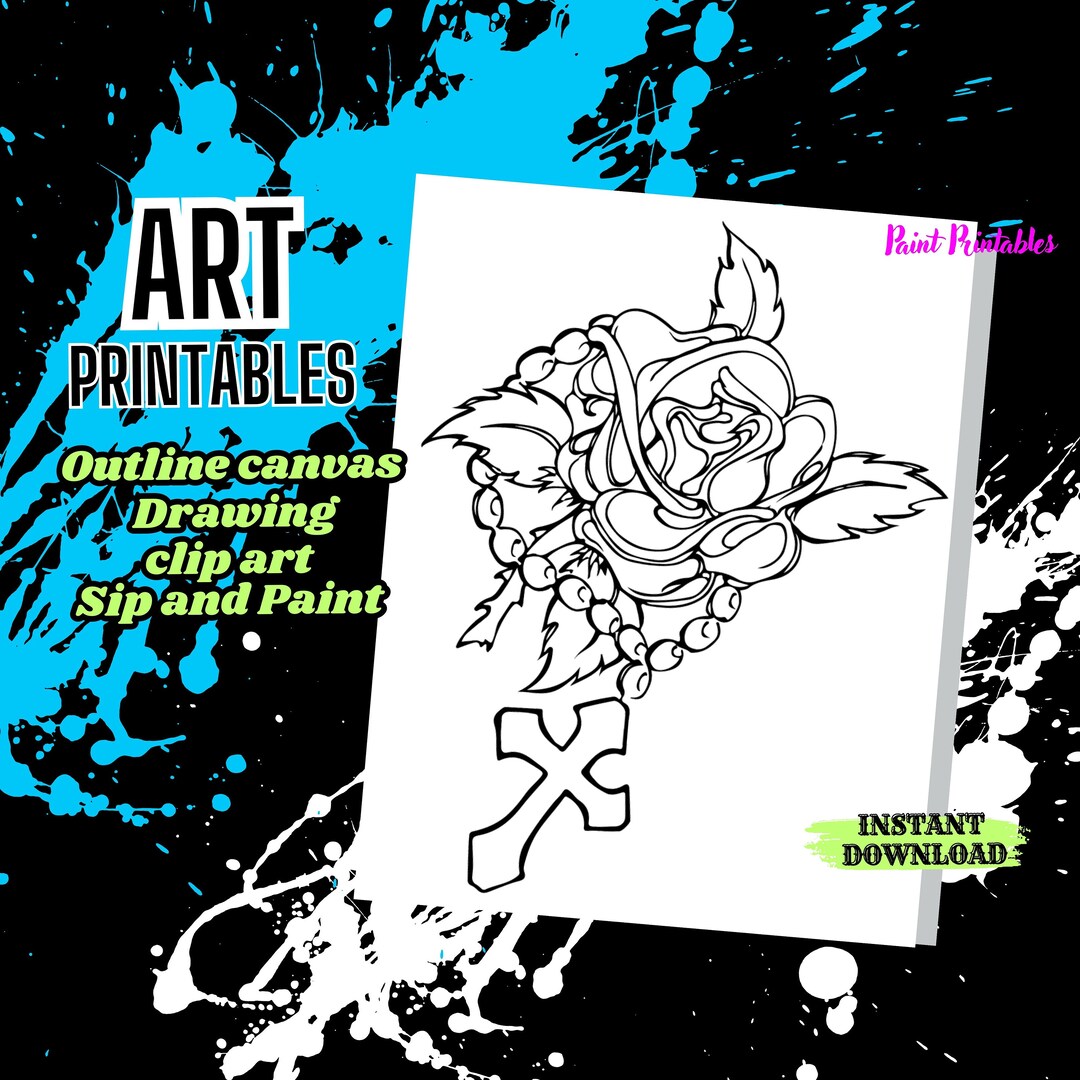 Predrawn Canvas Paint and Sip Outline Canvas DIY PAINT PARTY - Etsy