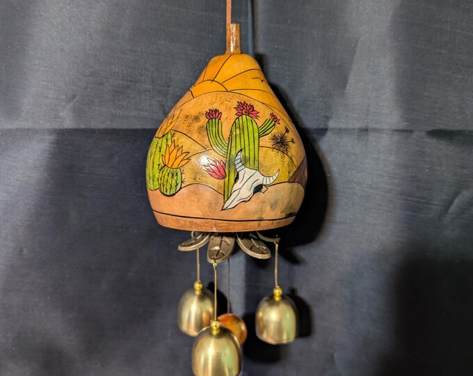 Desert Scene Gourd Wind Chime - Etsy