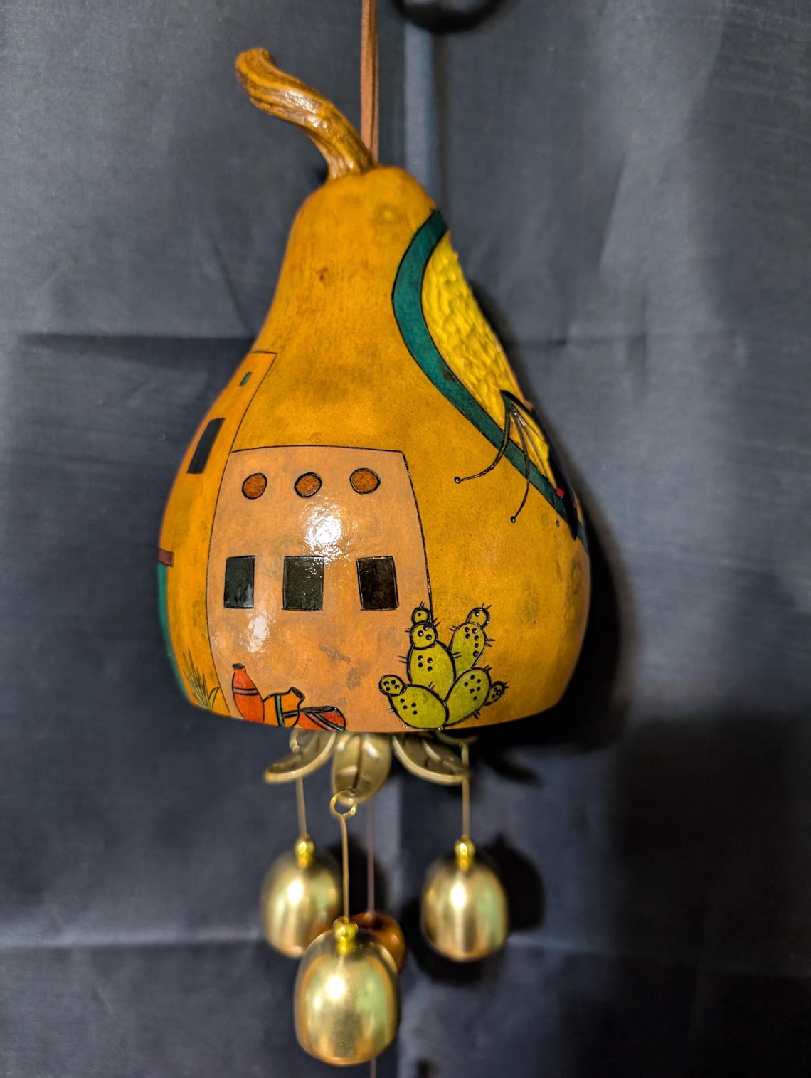 Gecko Southwestern Native Gourd Wind Chime - Etsy