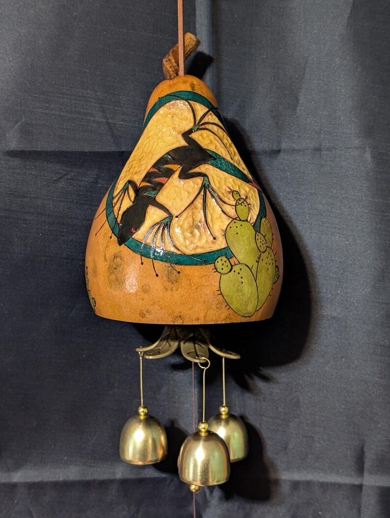 Gecko Southwestern Native Gourd Wind Chime - Etsy