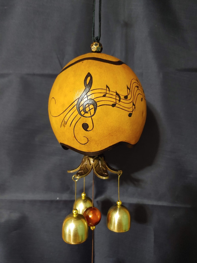 Musical Notes Gourd Wind Chime - Etsy