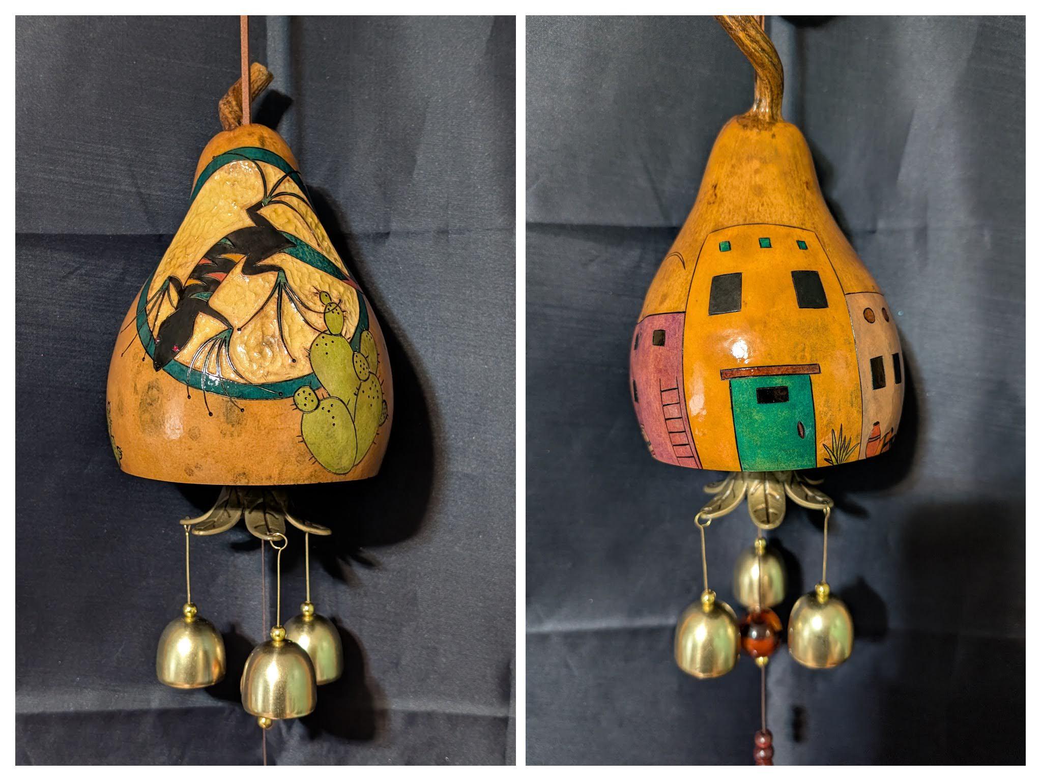 Gecko Southwestern Native Gourd Wind Chime - Etsy
