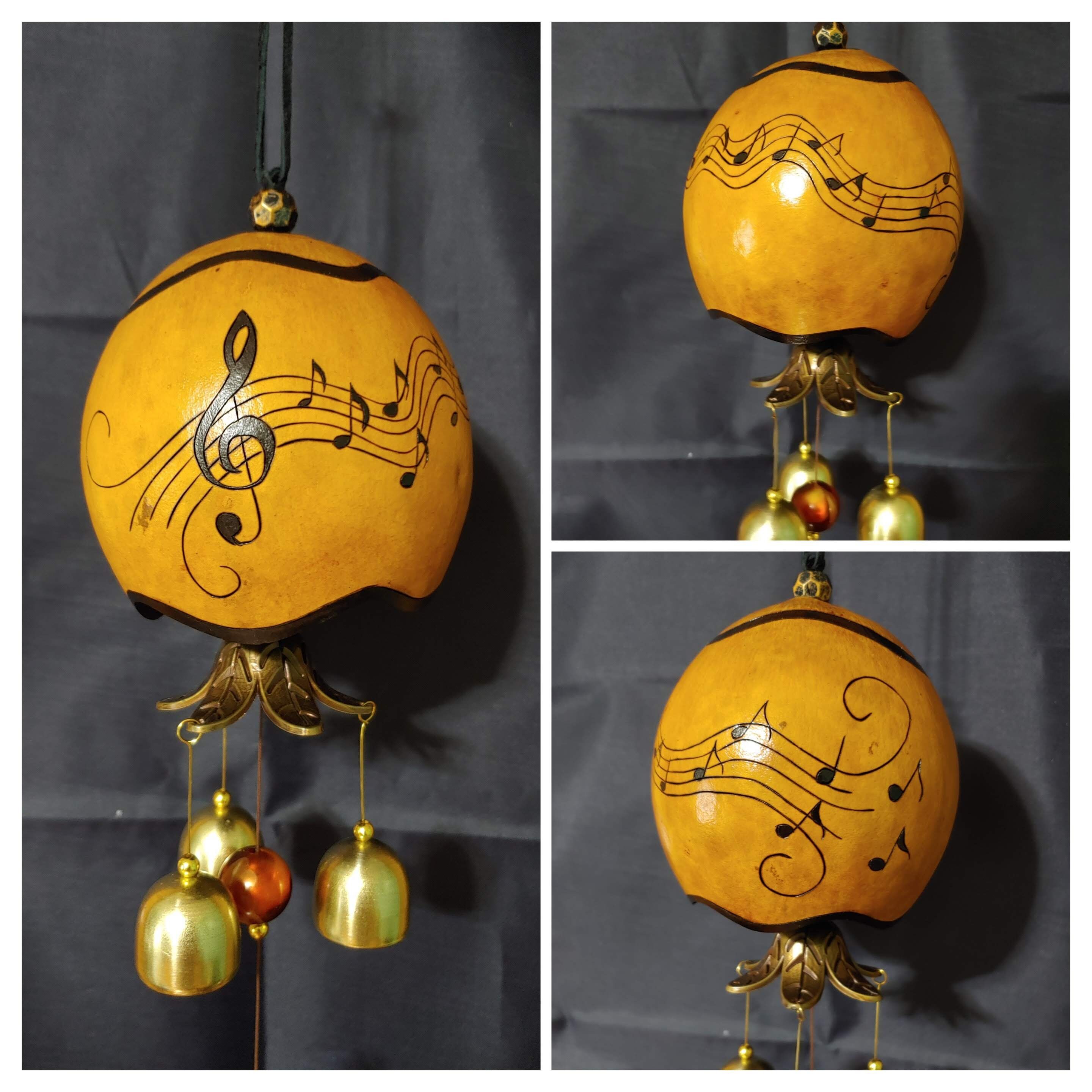Musical Notes Gourd Wind Chime - Etsy