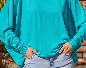 Batwing Sleeve Top - Etsy