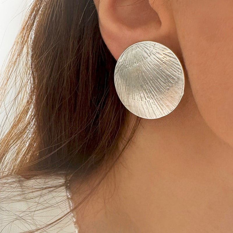 Large Disc Earrings - Etsy
