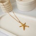 Gold Starfish Necklace: Summer Beach Statement Jewelry, Ethnic Boho ...