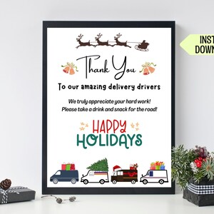 Delivery Driver Appreciation Sign Delivery Driver Thank You - Etsy