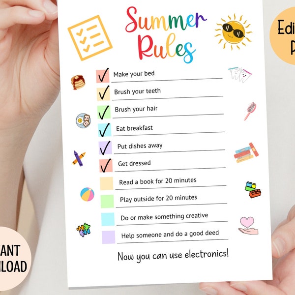 Kids Chore Chart - Etsy