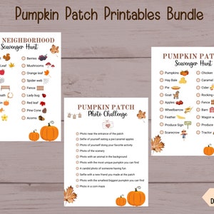 Pumpkin Patch Scavenger Hunt Printable Fall Neighborhood - Etsy